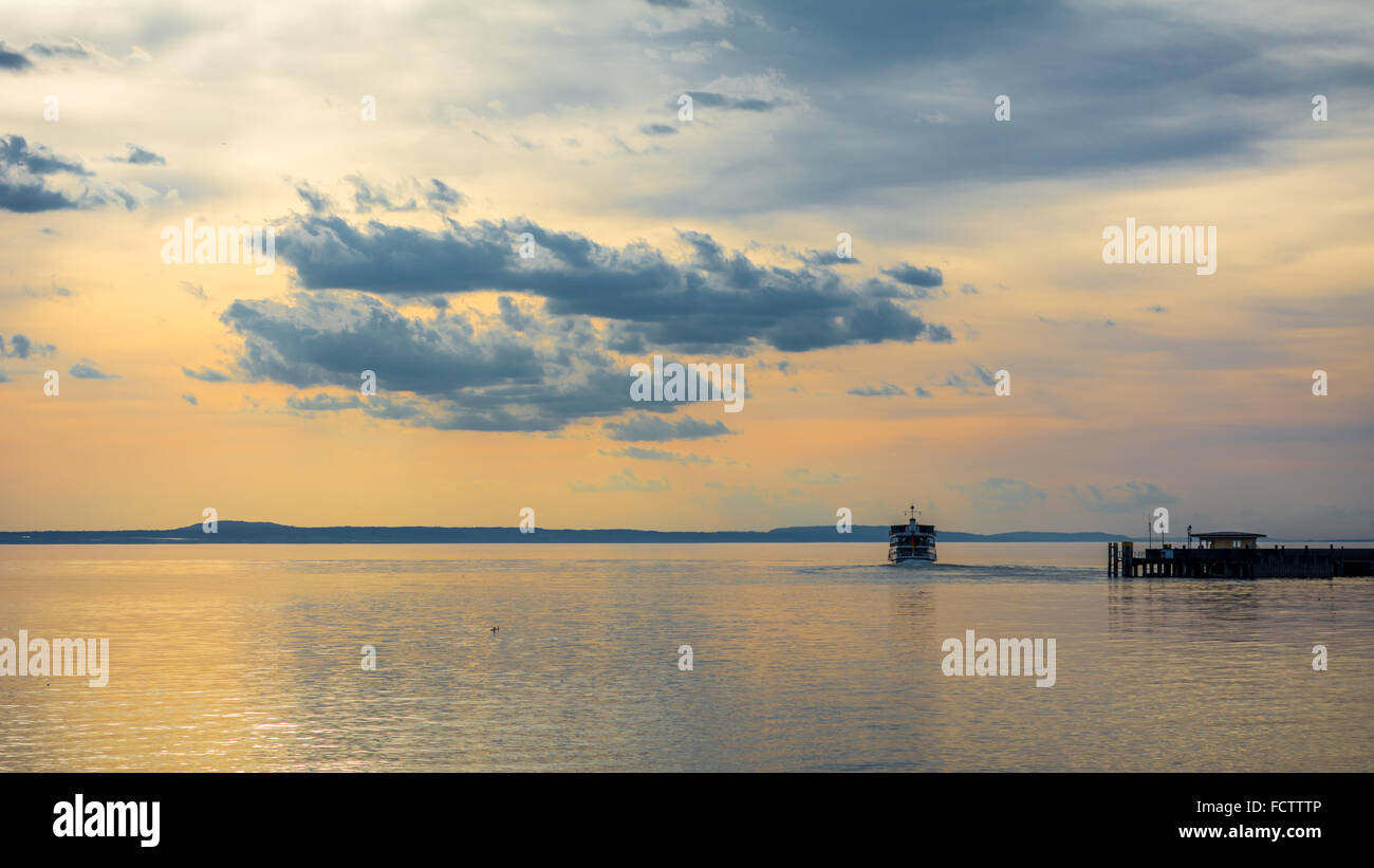Langenargen Bodensee at sunset Stock Photo - Alamy