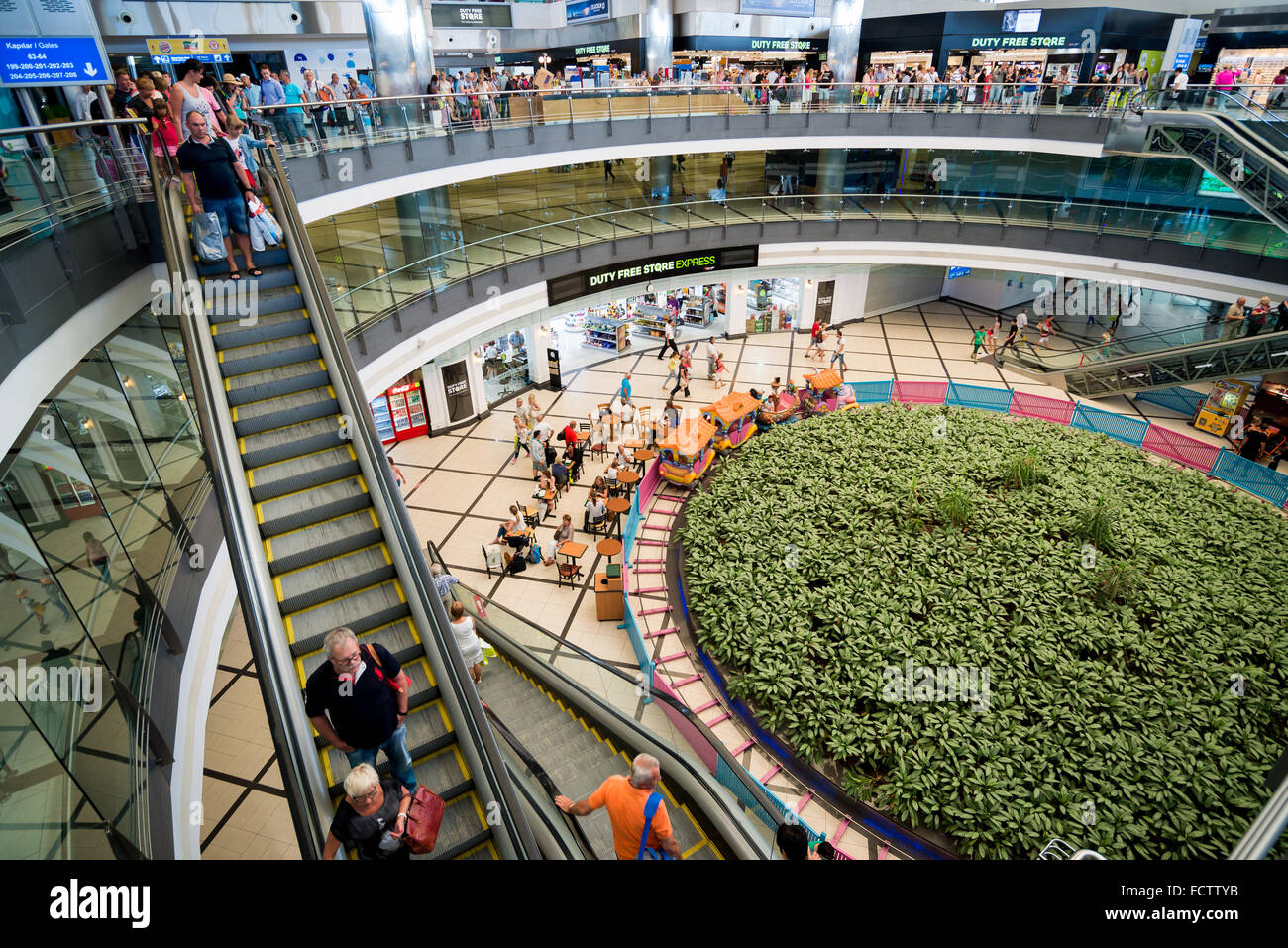 ANTALYA, TURKEY - June 16, 2014: departure Terminal at the ...