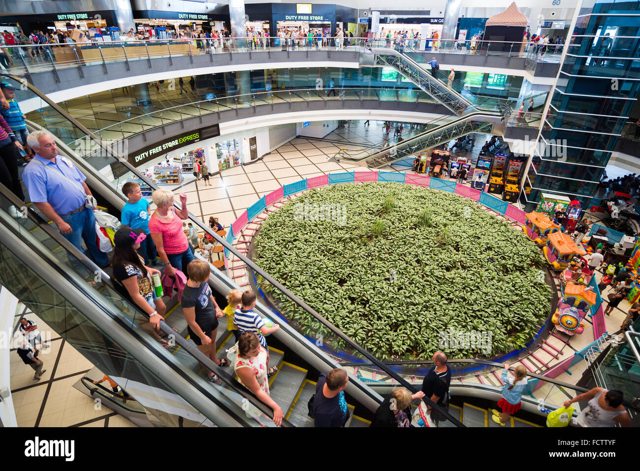 ANTALYA, TURKEY - June 16, 2014: departure Terminal at the ...