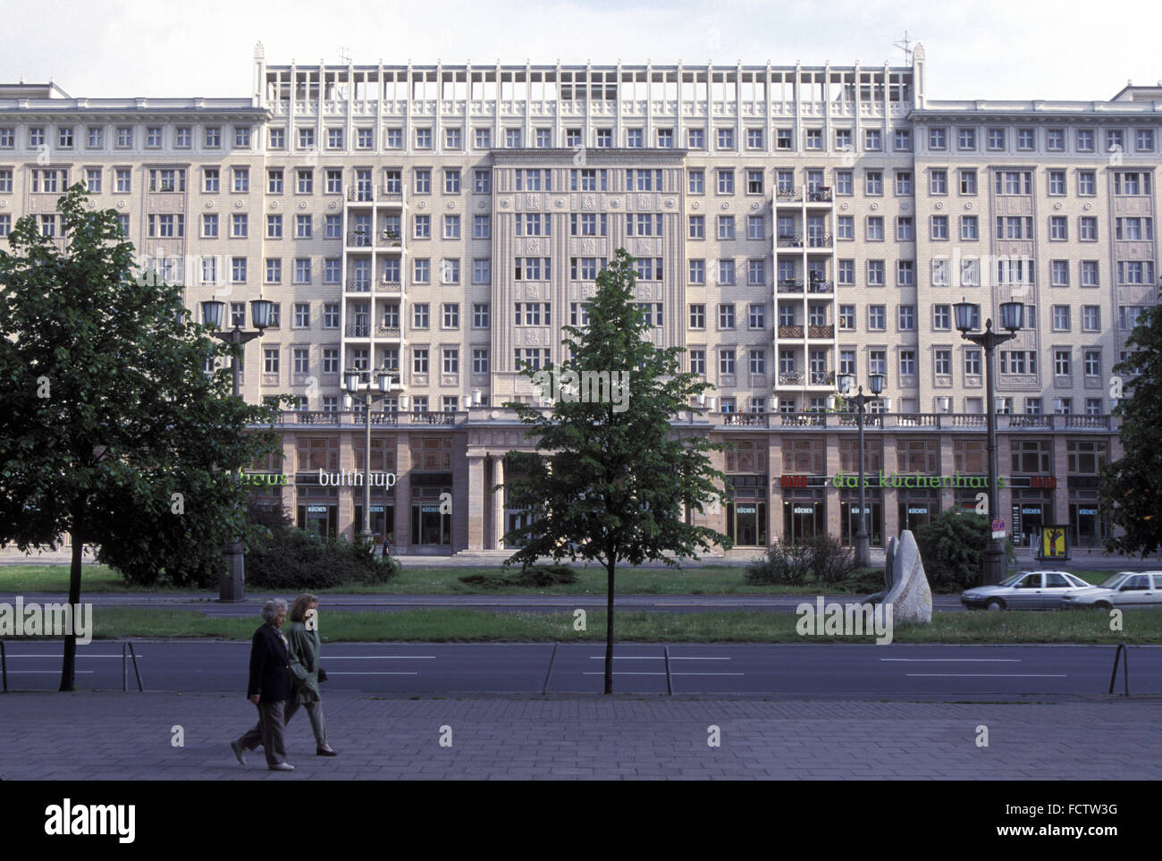 DEU, Germany, Berlin, multi storey building at the Karl-Marx-Avenue ...