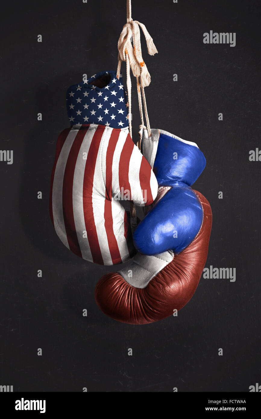 The new Cold War between America and Russia symbolized with Boxing ...
