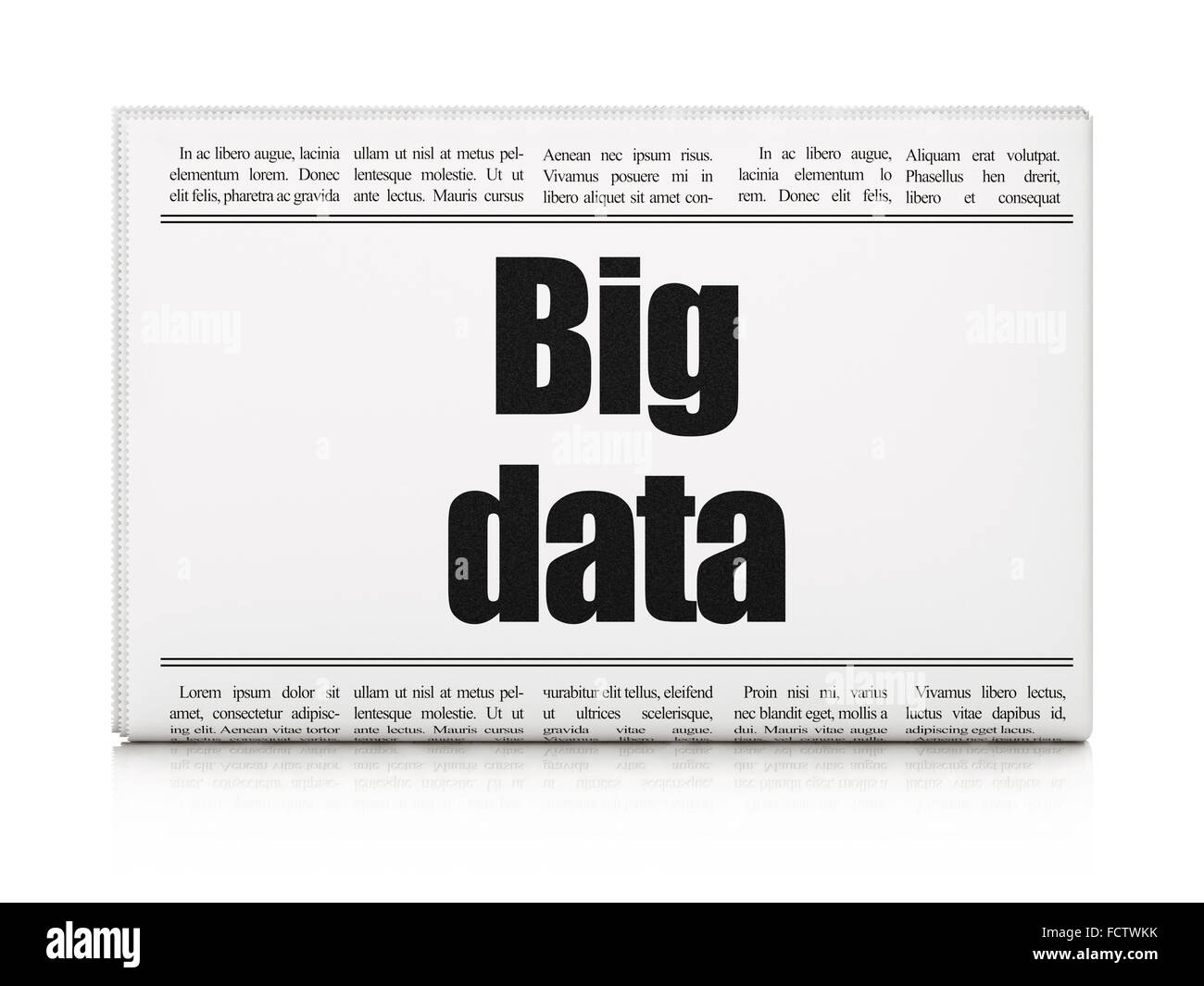Data concept: newspaper headline Big Data Stock Photo - Alamy