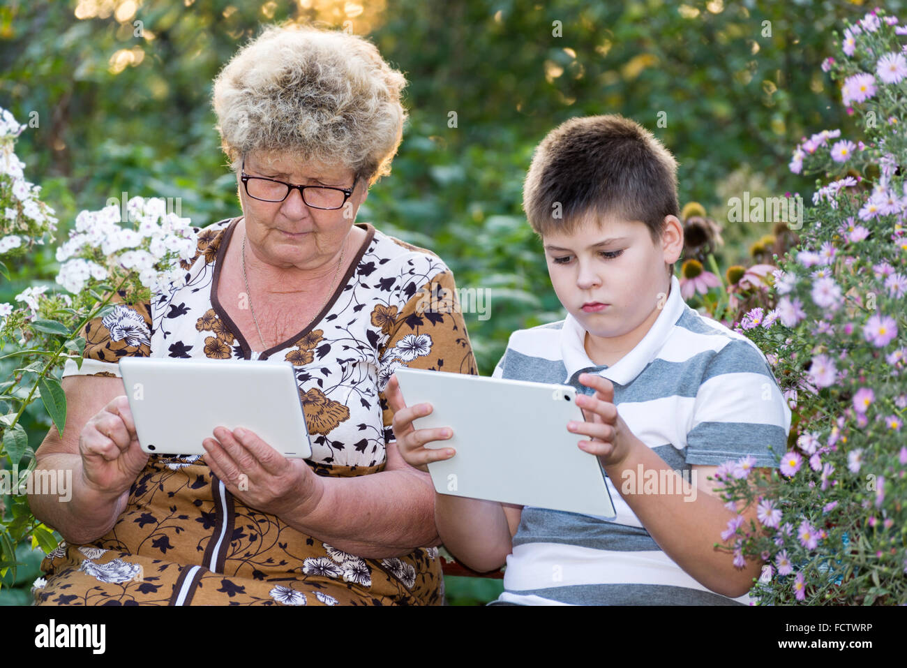 Grandma grandson play hi-res stock photography and images - Alamy