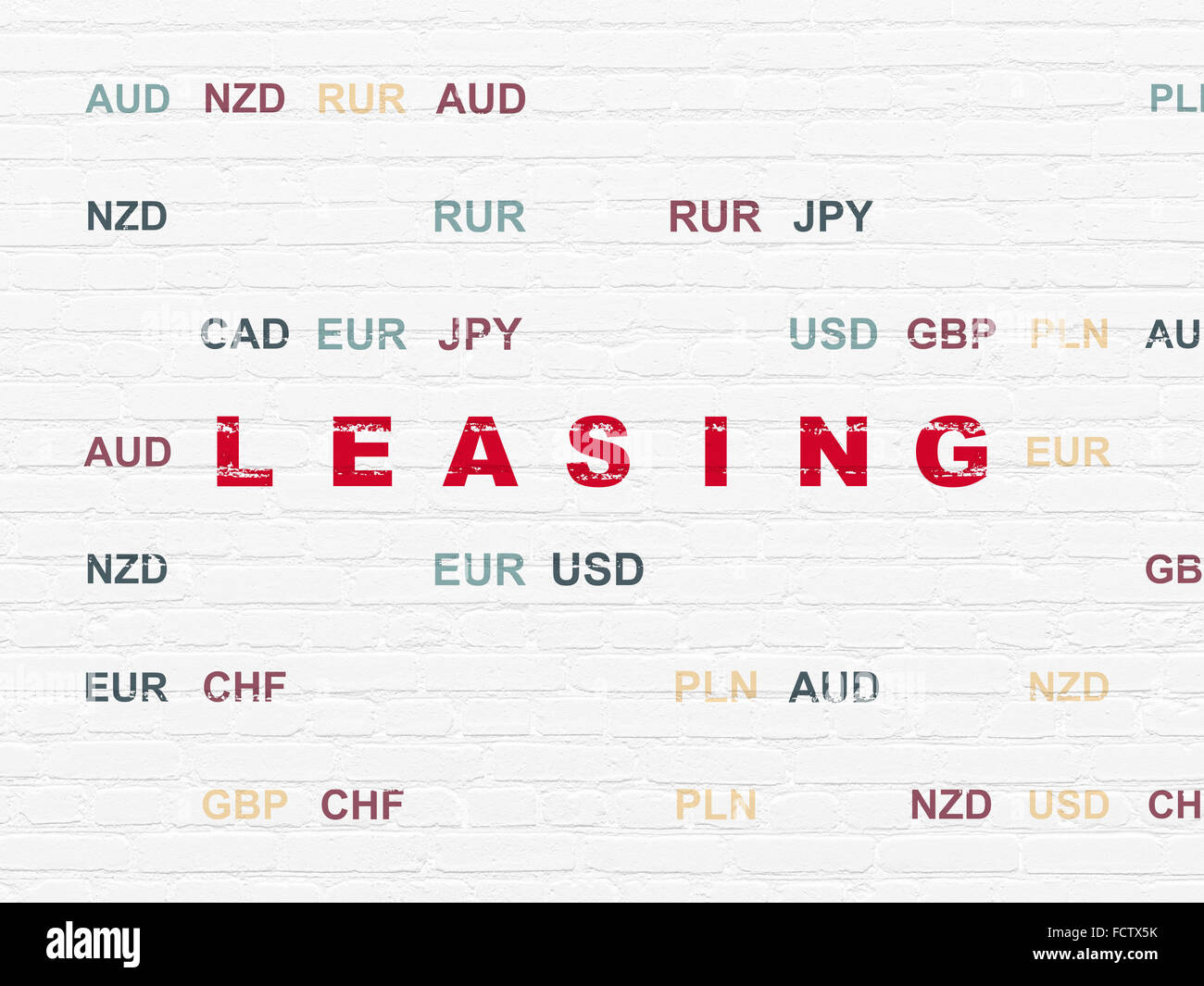 Business concept: Leasing on wall background Stock Photo - Alamy