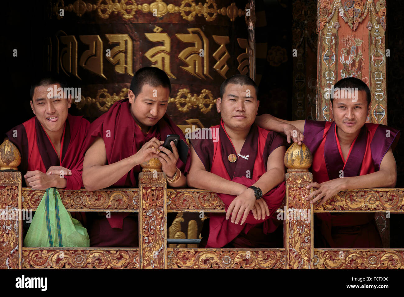 Four buddhist monks in hi-res stock photography and images - Alamy
