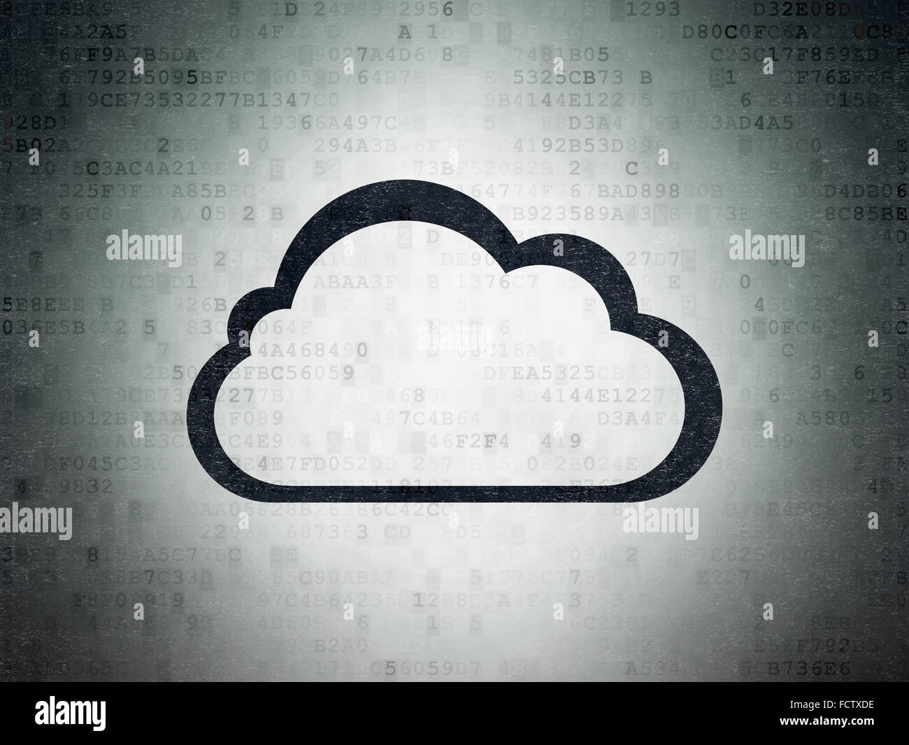 Cloud technology concept: Cloud on Digital Paper background Stock Photo ...