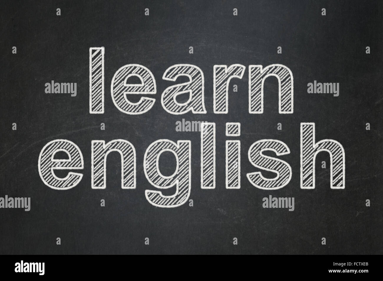 Studying concept: Learn English on chalkboard background Stock Photo ...