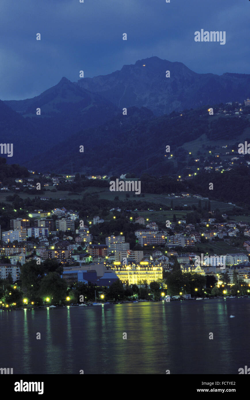 CHE, Switzerland, Montreux at Lake Geneva. CHE, Schweiz, Montreux am ...
