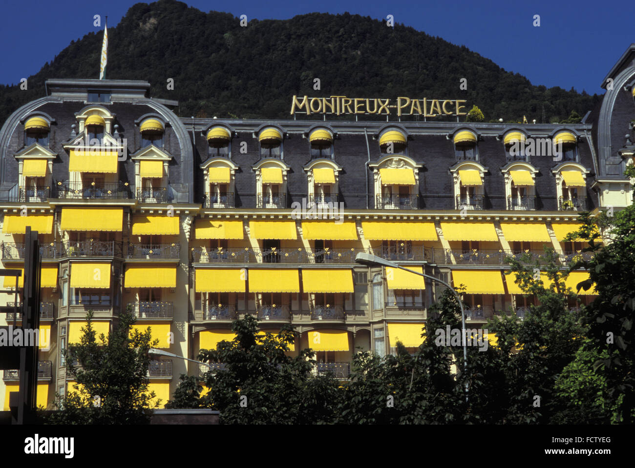 CHE, Switzerland, Montreux at Lake Geneva, Hotel Montreux Palace. CHE ...