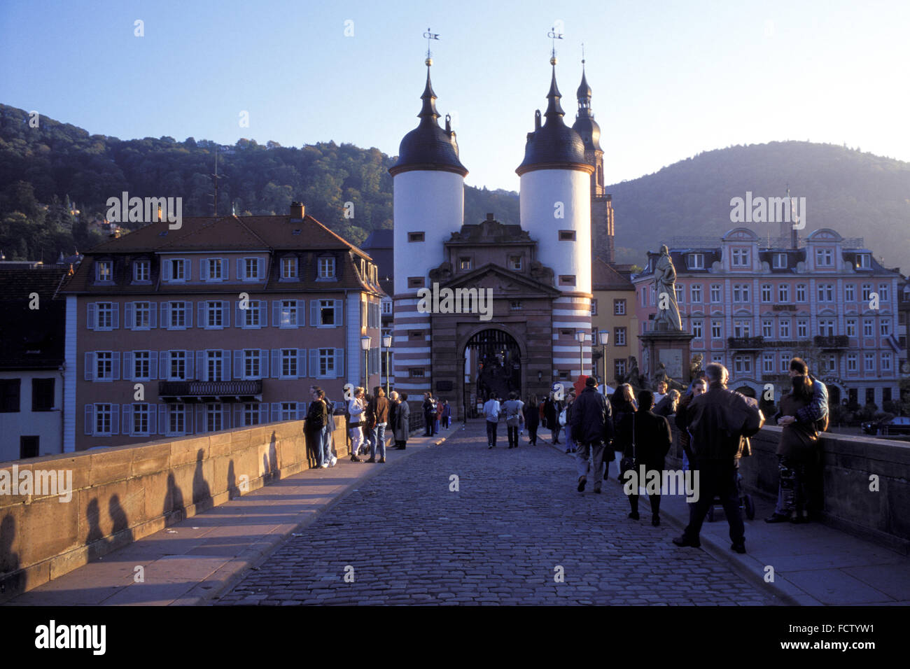 DEU, Germany, Heidelberg, the Old Bridge with the bridge-gate. DEU ...
