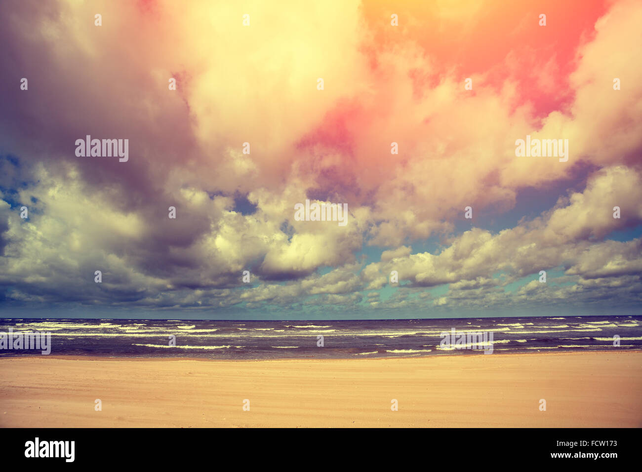 Morning marine landscape, sunrise over sea Stock Photo - Alamy