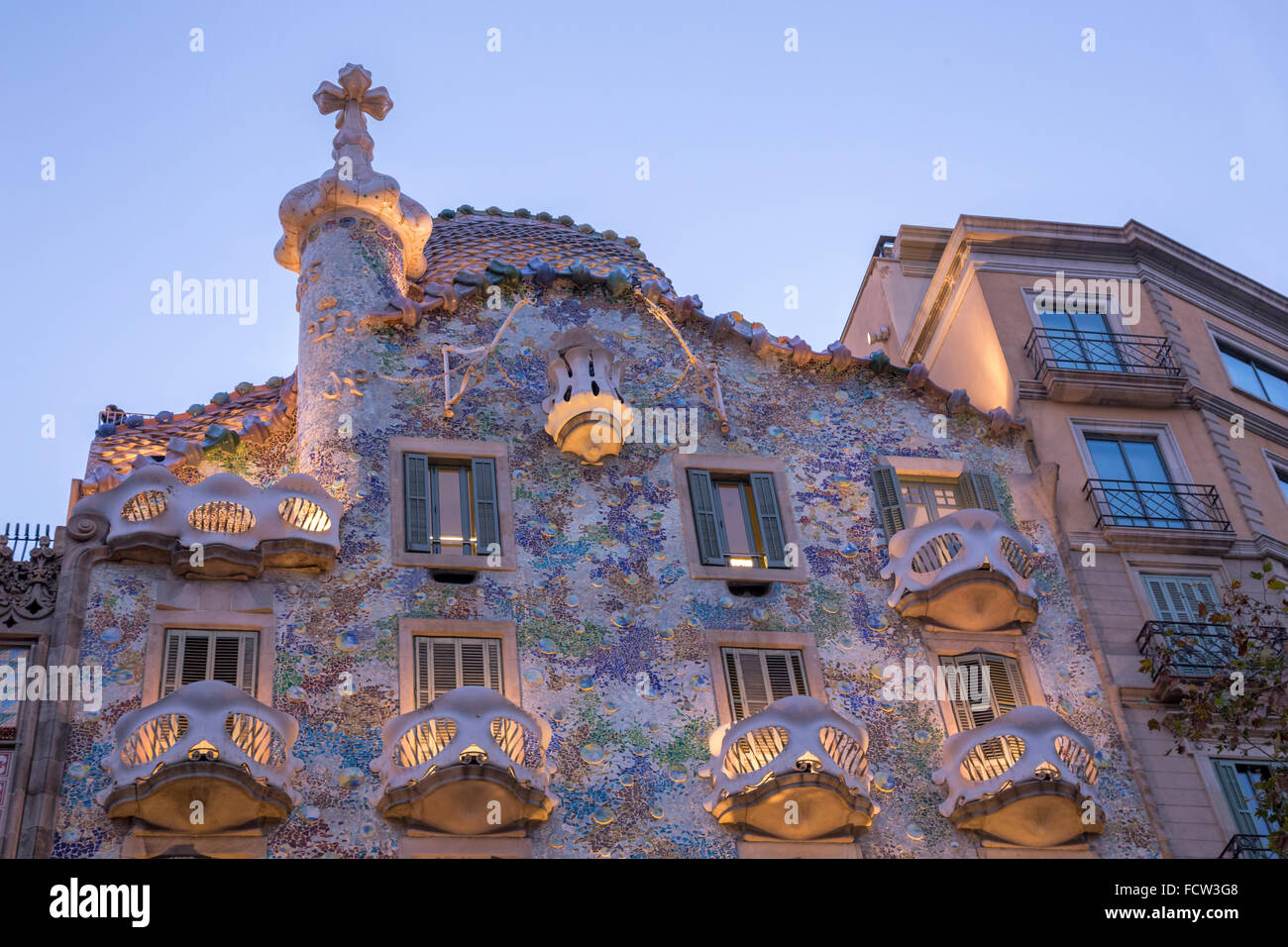 Casa Batllo in Barcelona, Spain. Was designed by Antoni Gaudi Stock ...