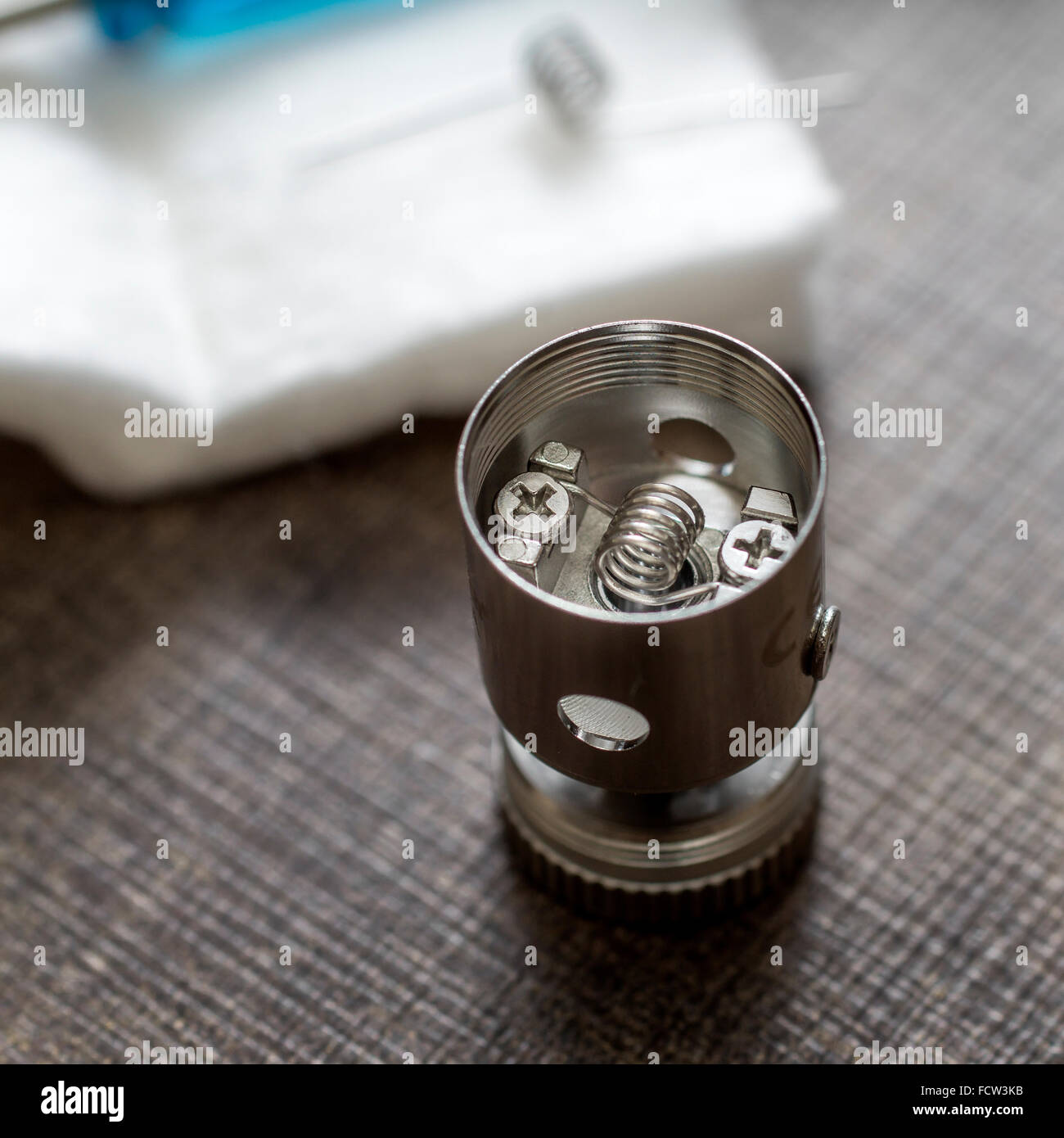 Electronic cigarette Atomizer Replacement Head in close up Stock Photo ...