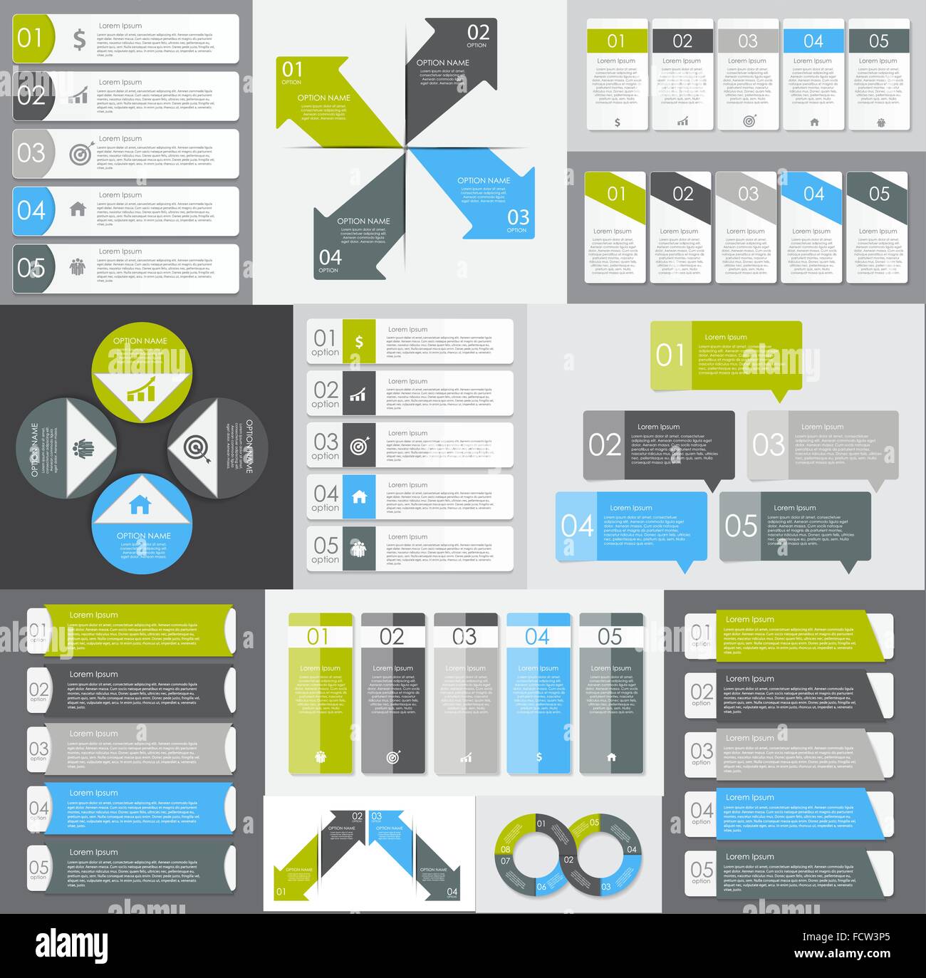 Big Set of Infographic Banner Templates for Your Business Vector Stock ...