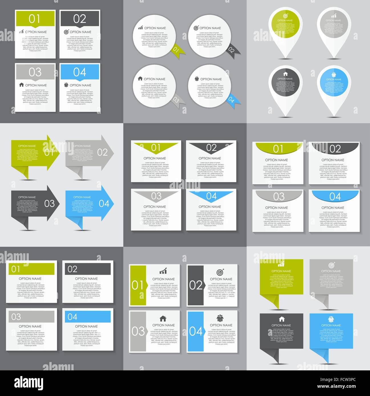 Big Set of Infographic Banner Templates for Your Business Vector Stock ...
