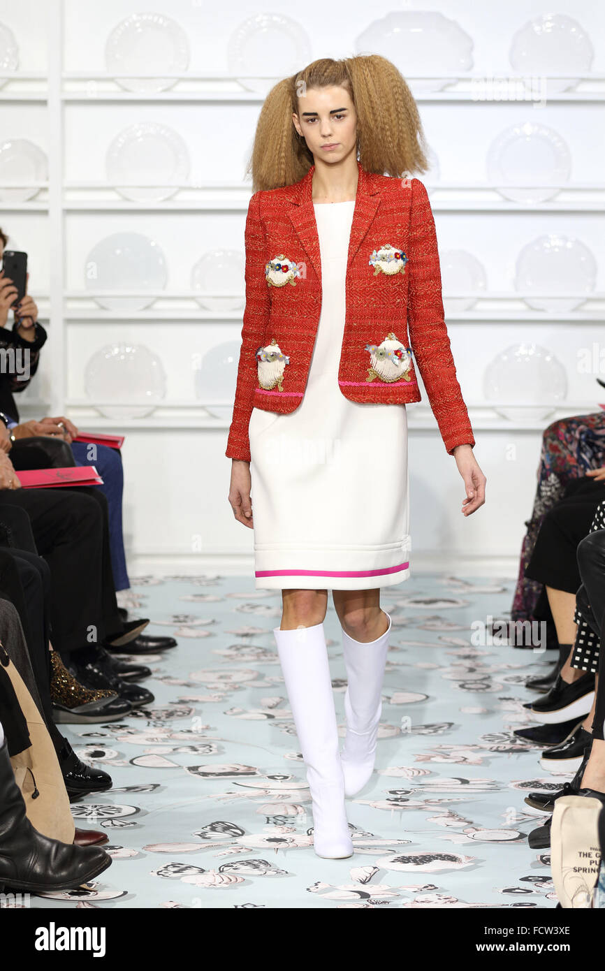 Paris France 25th Jan 2016 A Model Wears A Creation By French