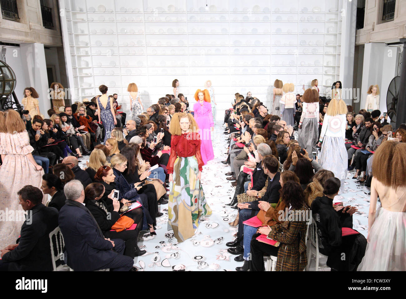 Paris, France. 25th Jan, 2016. A model wears a creation by French ...