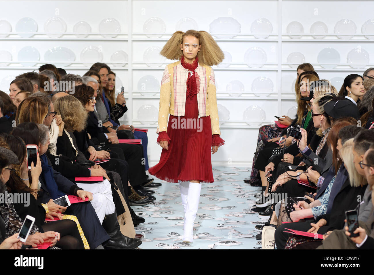 Paris, France. 25th Jan, 2016. A model wears a creation by French ...