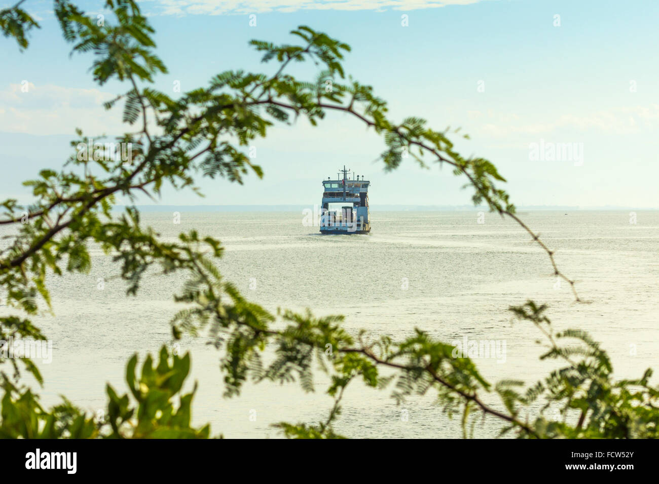 Car ferry to Puntarenas at Playa Naranjo on south coast of the Nicoya ...