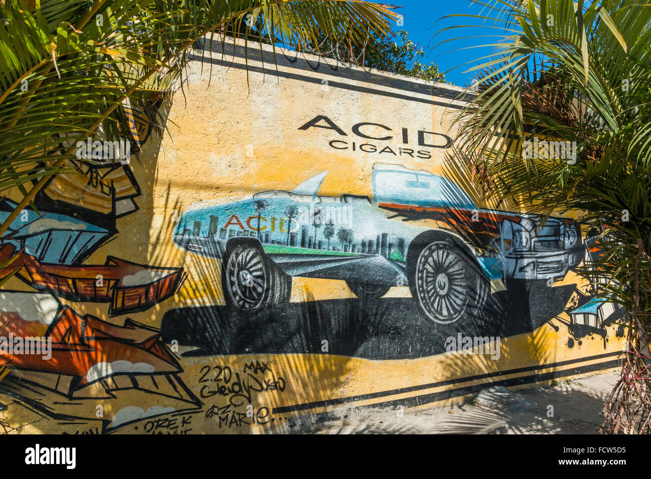 Graffiti mural of Acid Cigars a hip Drew Estate blend in this northern ...