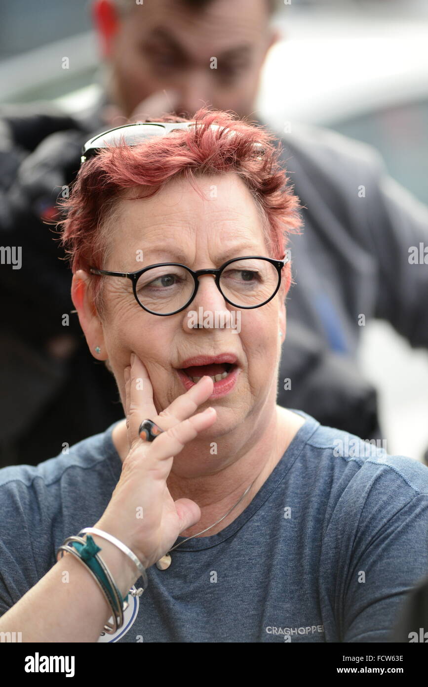Comedian Jo Brand is shown as her Sport Relief walk 'Jo Brand's Hell of ...