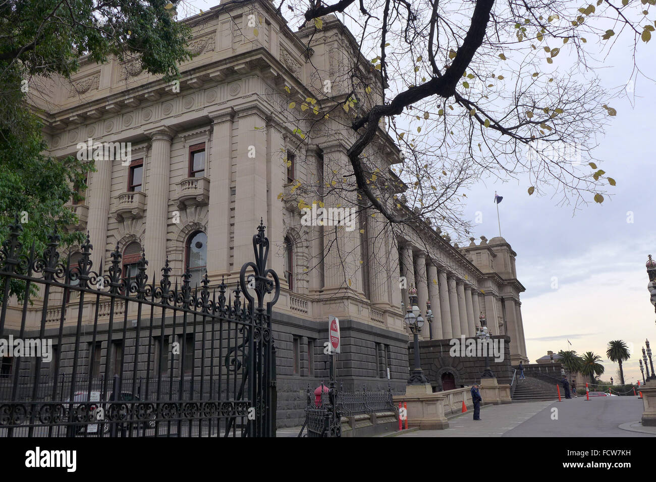 The Parliament House on Spring Street in Melbourne Australia Stock ...