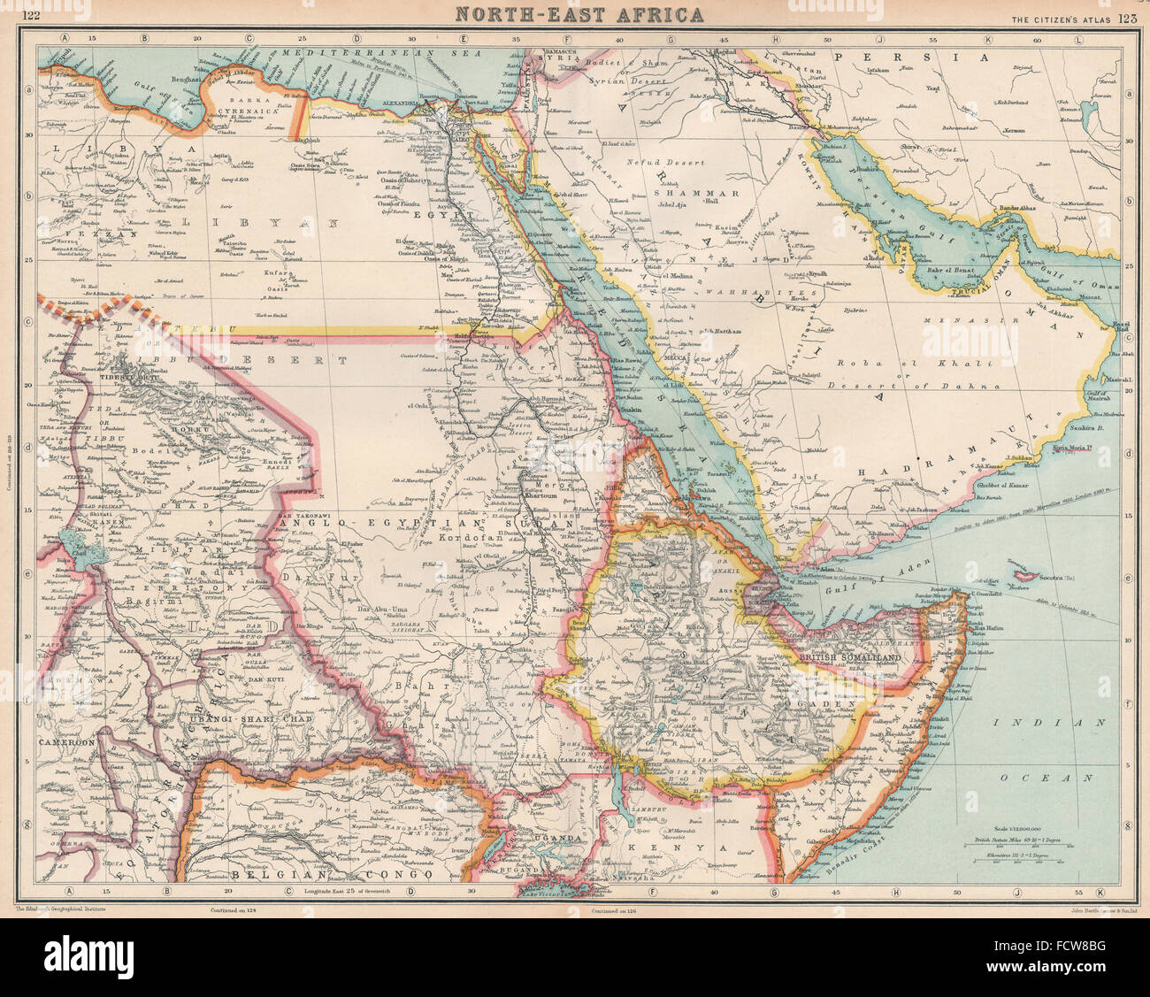 Egyptian map 20th century hi-res stock photography and images - Alamy
