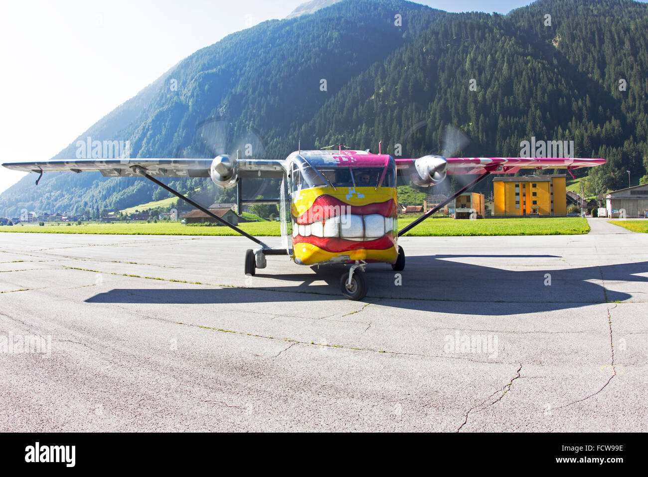 Look at this funny plane. A big smile is on the Skyvan Aircraft, which ...