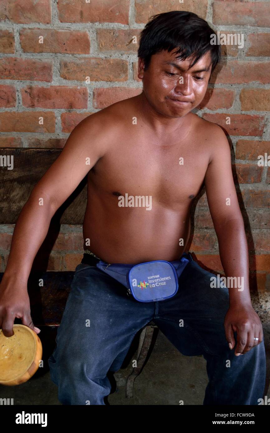 Chicha de Jora - Fermented corn- Typycal house in CATACAOS. Department ...