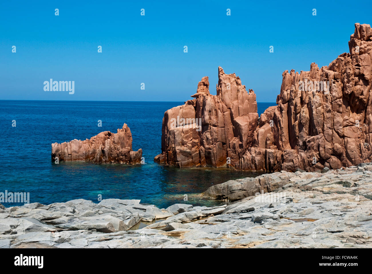 Rocks and sea in Sardinia - Italy Stock Photo - Alamy
