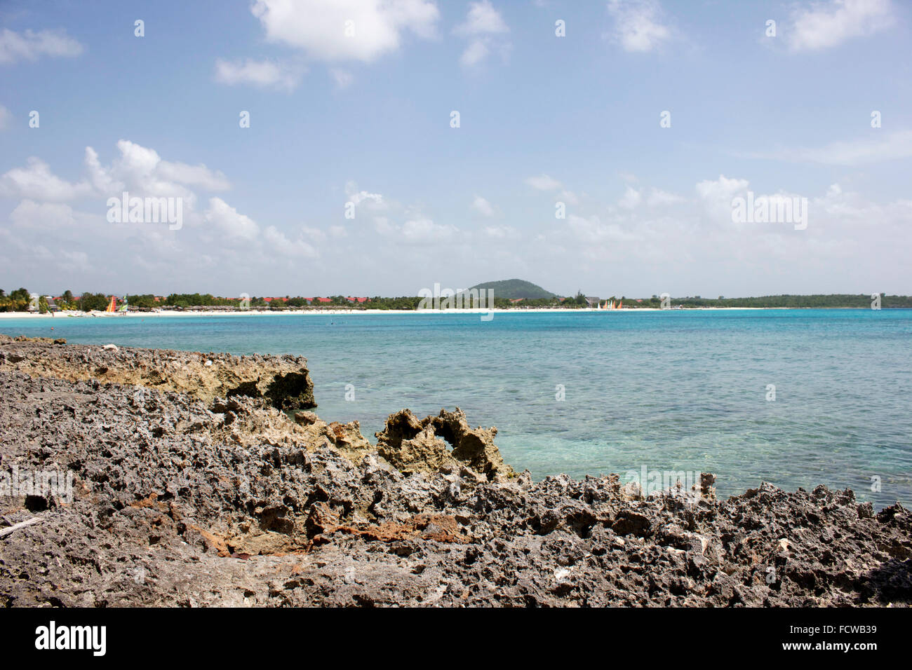 Cuba horizon over the sea and rocks Stock Photo - Alamy
