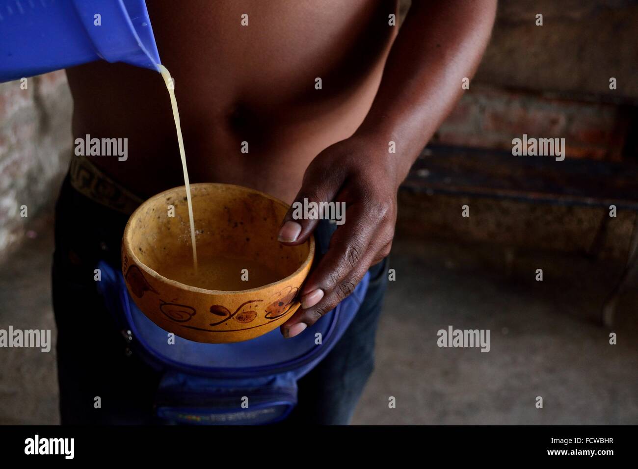 Chicha de Jora - Fermented corn- Typycal house in CATACAOS. Department ...