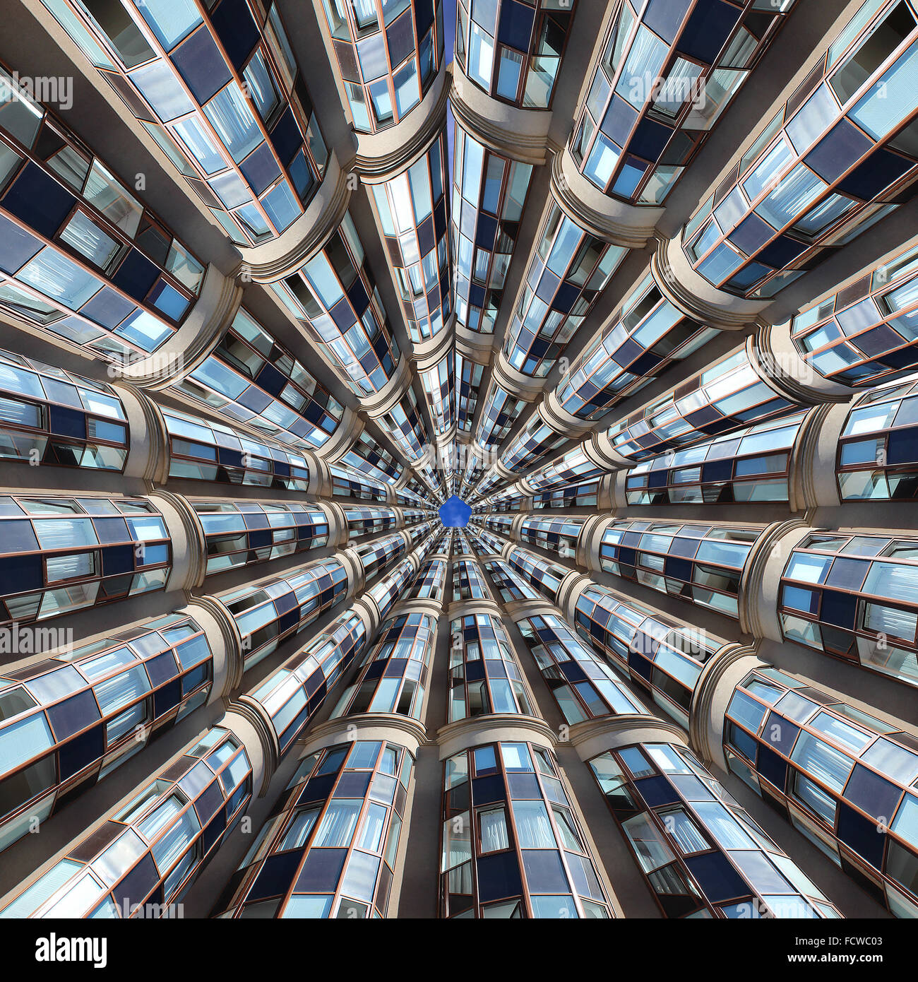 high modern skyscrapers on all sides overshadow the sky Stock Photo - Alamy