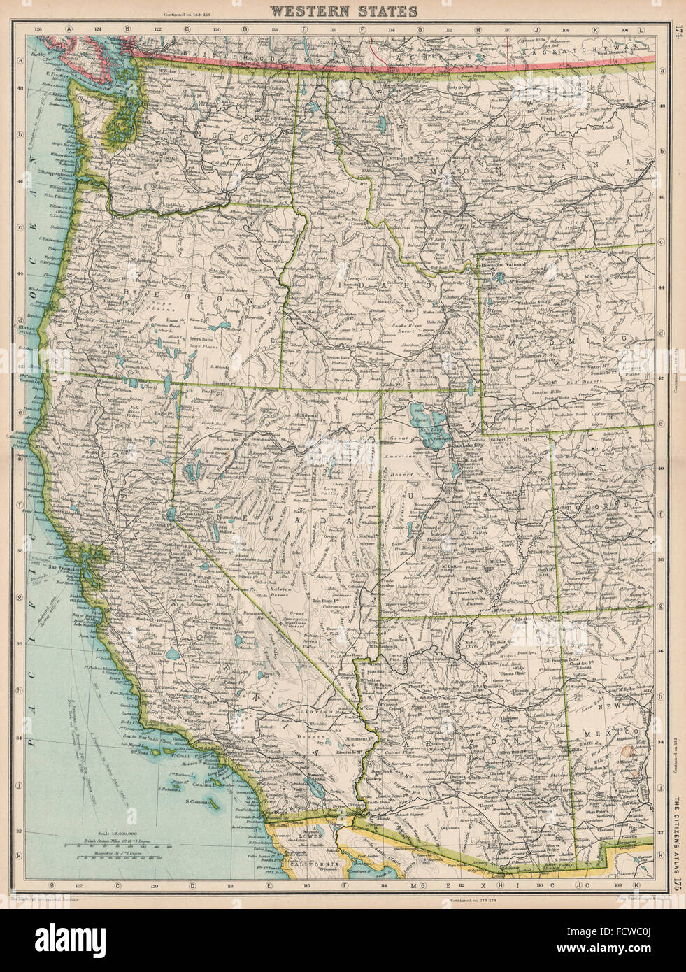Map of usa with states hi-res stock photography and images - Alamy