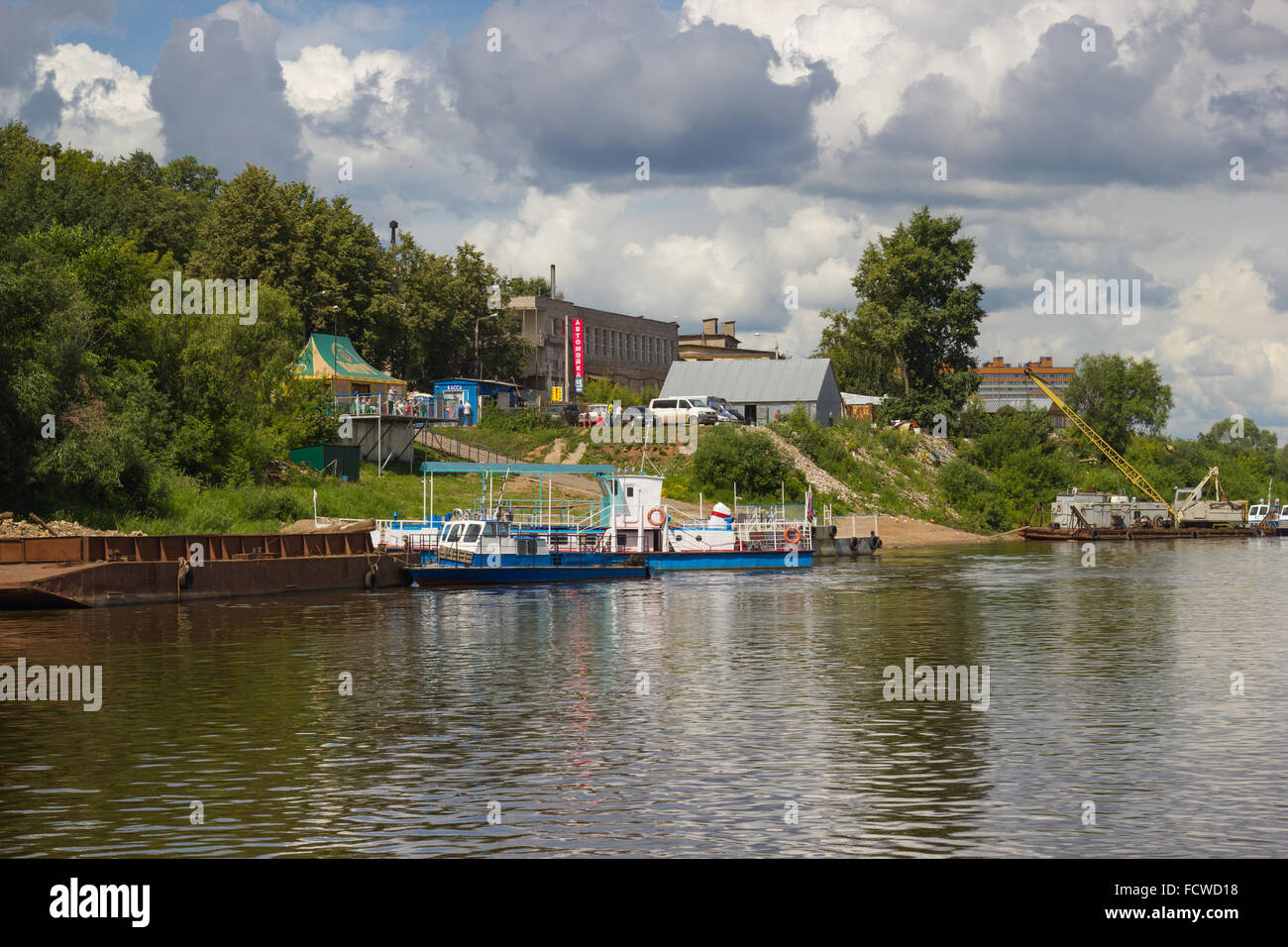 KIROV, RUSSIA - CIRCA JULY 2014: Port of the Vyatka river Stock Photo ...