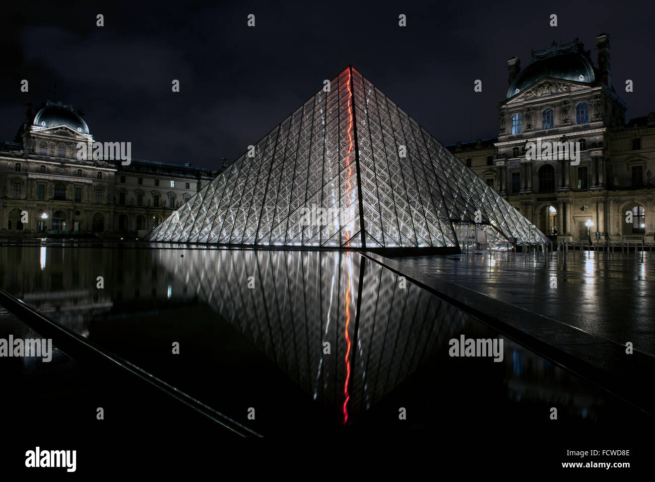 Louvre palace pyramid hi-res stock photography and images - Alamy