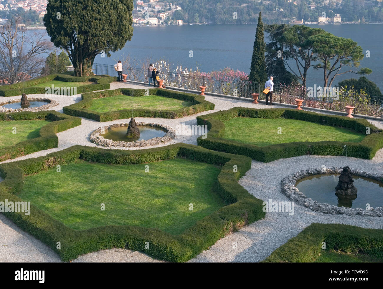 the gardens of Villa Passalacqua, Moltrasio, Lake Como, Italy Stock ...