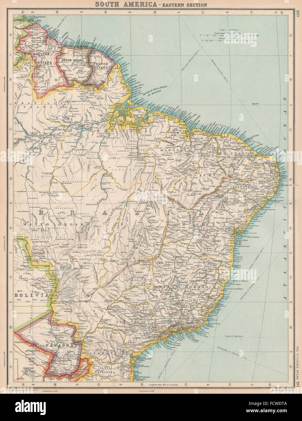 British guyana map hi-res stock photography and images - Alamy