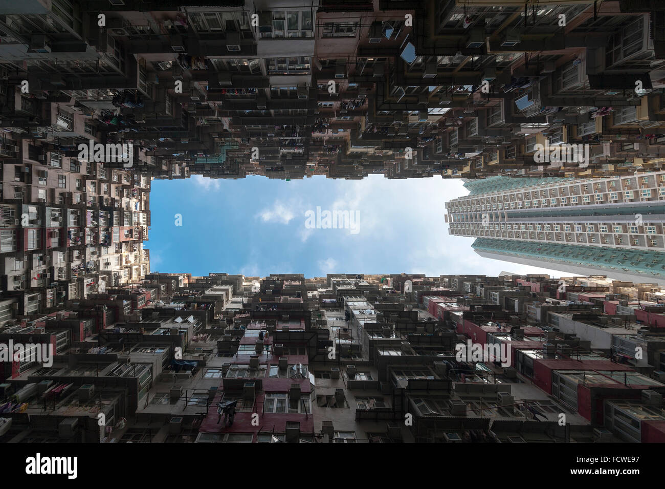 Very Crowded but colorful building group in Hong Kong Stock Photo - Alamy