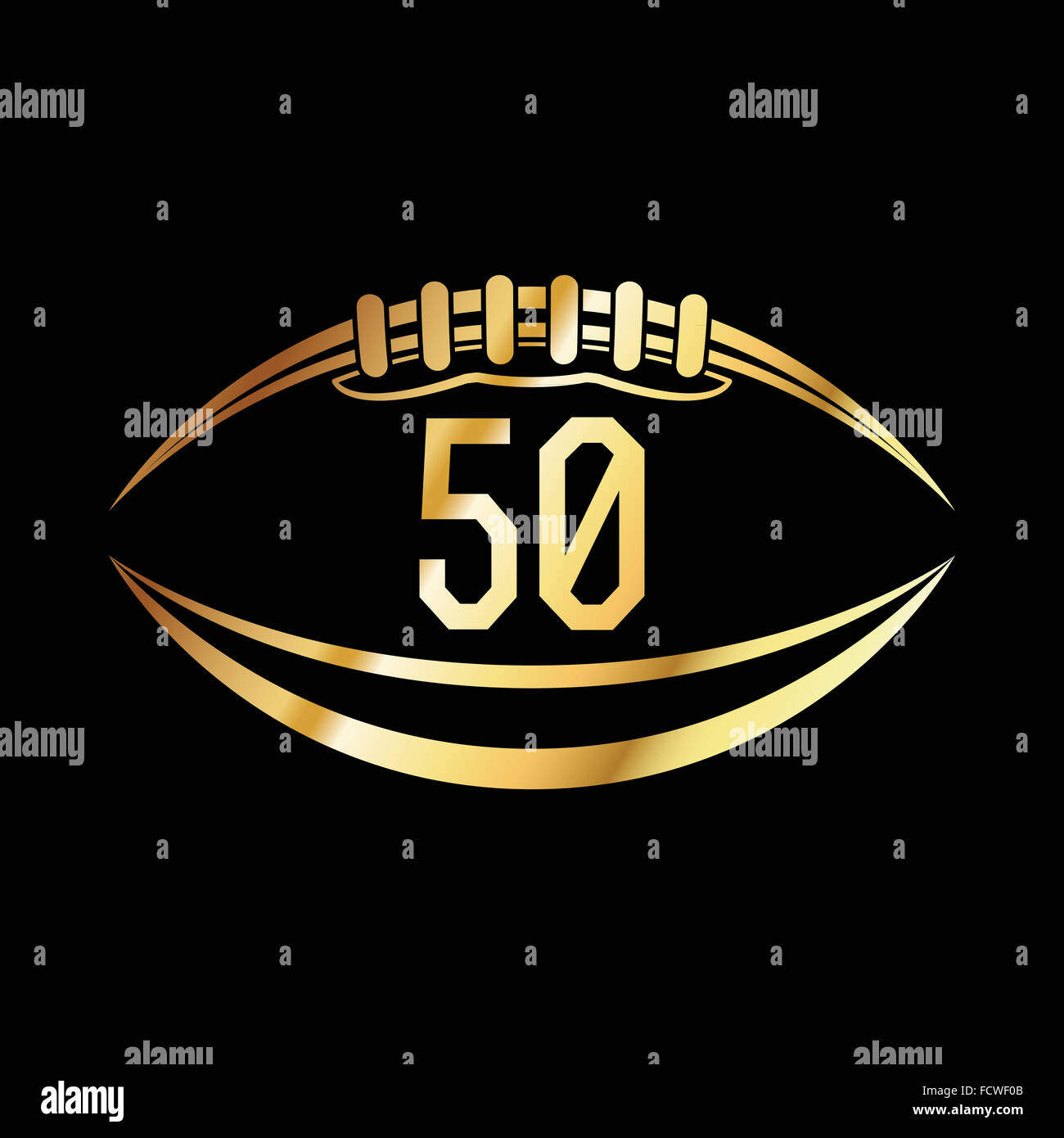 An american football emblem with the number 50. Vector EPS 10 available ...