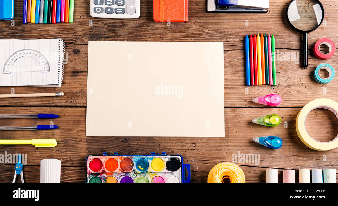 Back to school composition Stock Photo - Alamy