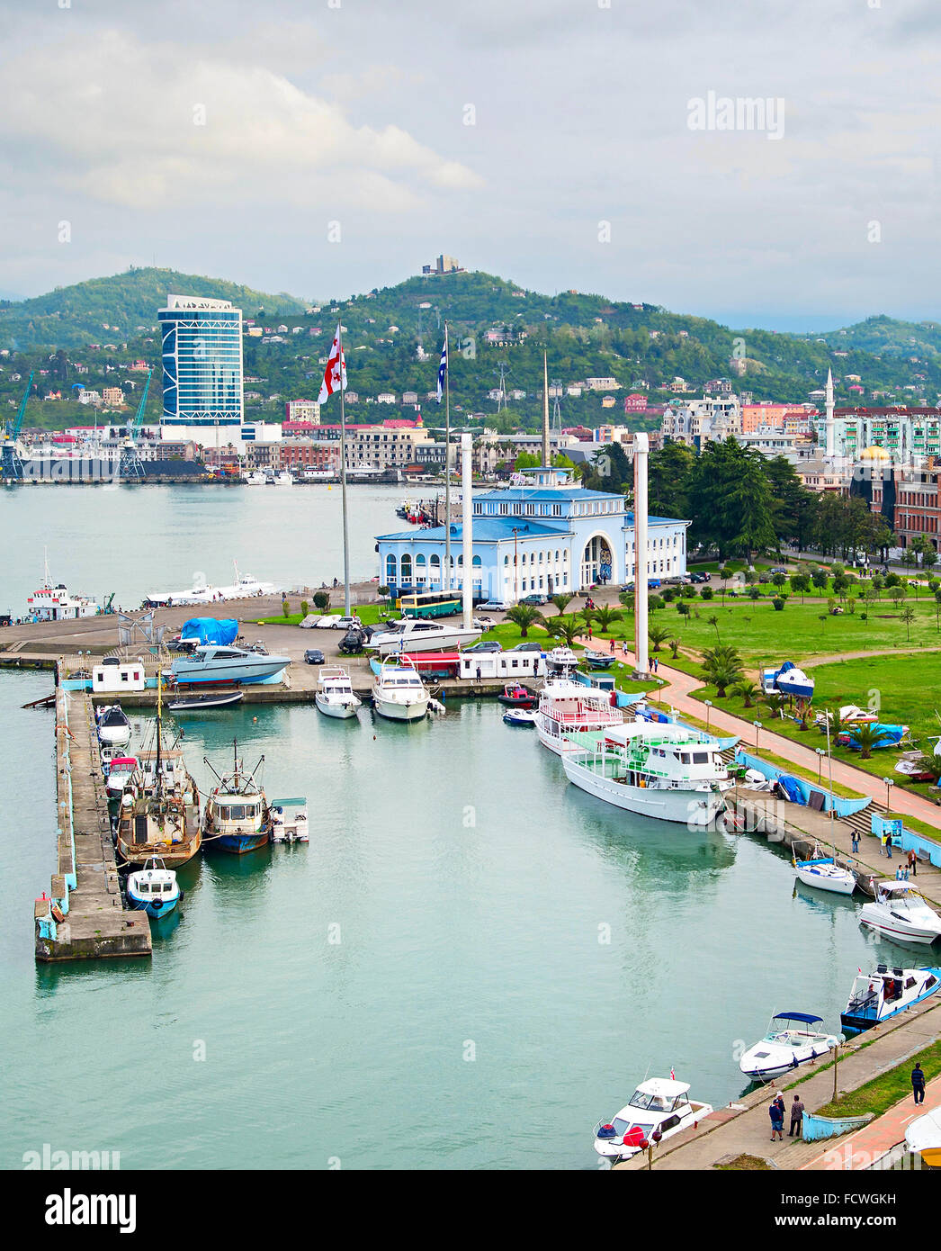 Batumi Sea Port and passenger terminal. Georgian Republic Stock Photo ...