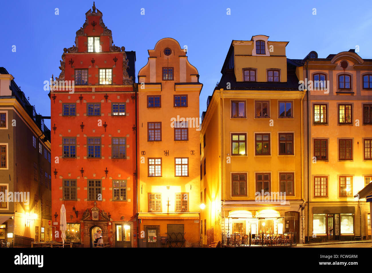 Stortorget night in gamla hi-res stock photography and images - Alamy