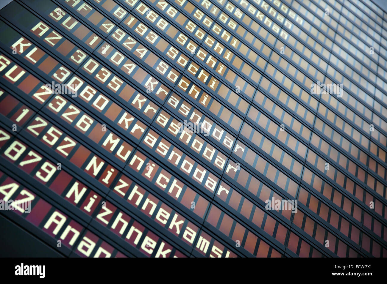 Flight number information board hi-res stock photography and images - Alamy