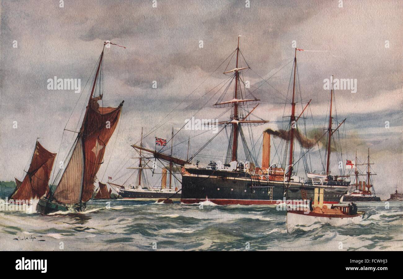 ROYAL NAVY: Sloop "Swallow" & "Thrush" Gunboat. Launched 1885-1889 ...