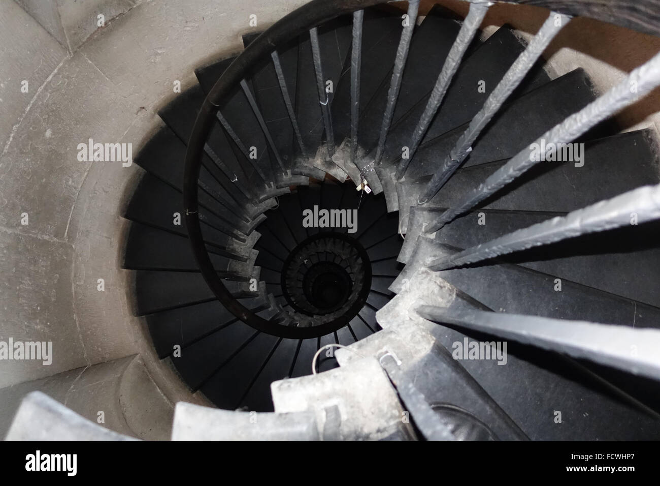 The Spiral Staircase at The Monument, City of London -1 Stock Photo - Alamy