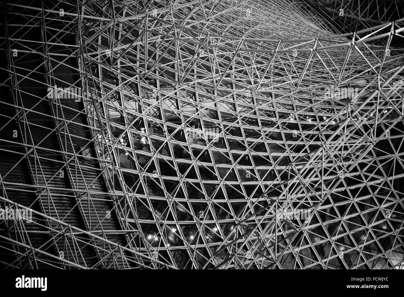 Overhead View Of Metal Frame Structure Of Building Stock Photo - Alamy