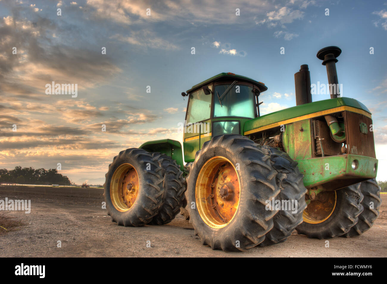 Close view of large tractor Stock Photo - Alamy
