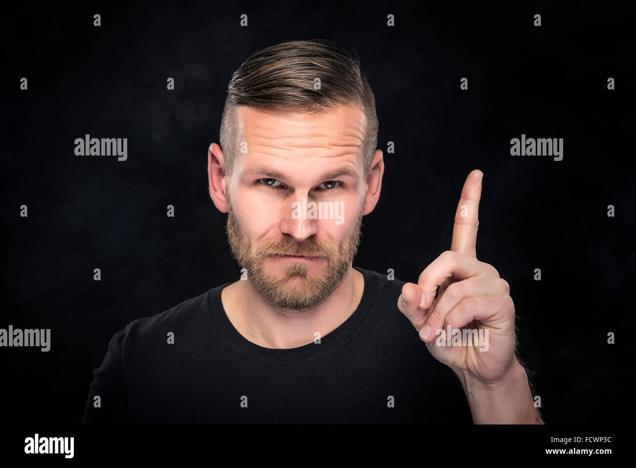 Shows an index finger up hi-res stock photography and images - Alamy