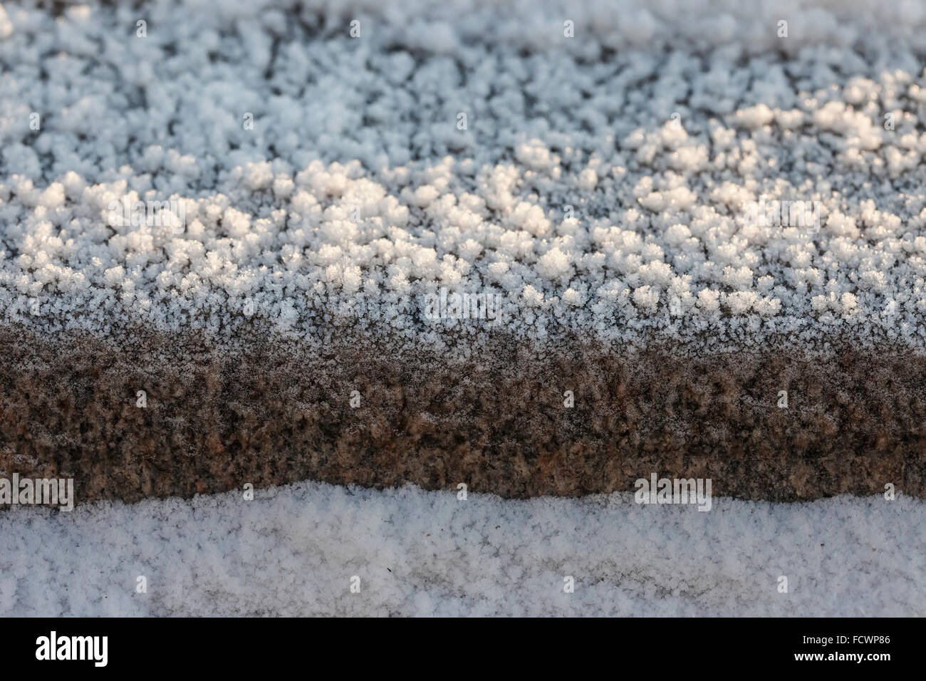 Crystals of frost on the surface granite stone Stock Photo - Alamy